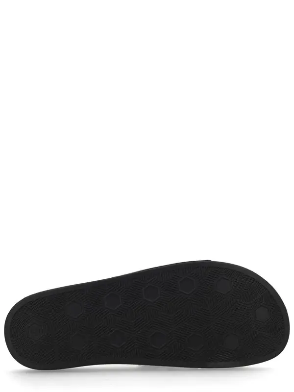 Versace Slides With Logo - Black