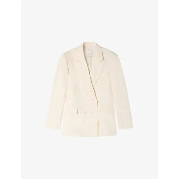 Sandro Tailored Peak-lapel Woven Blazer