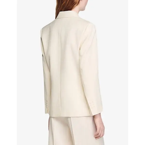 Sandro Tailored Peak-lapel Woven Blazer