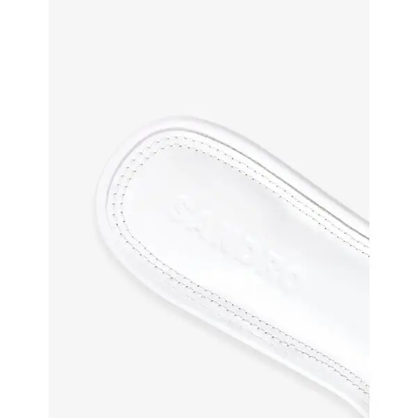 Sandro Square-toe Leather Heeled Mules