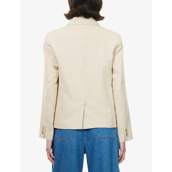 Max Mara Peak-lapel Double-breasted Woven Blazer