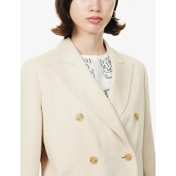 Max Mara Peak-lapel Double-breasted Woven Blazer
