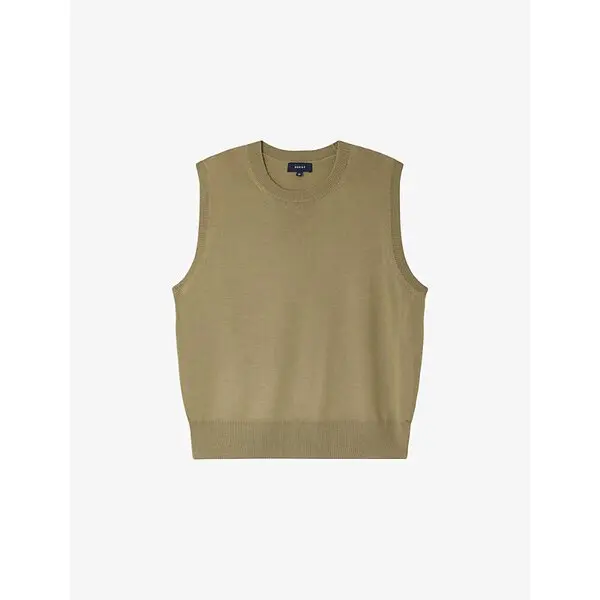 Soeur Fargo Round-neck Wool Vest - Argile