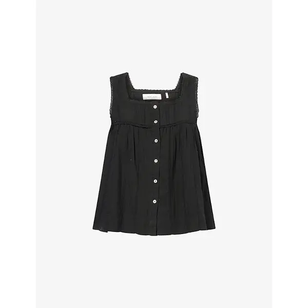 SKALL STUDIO Clea Square-neck Cotton Top