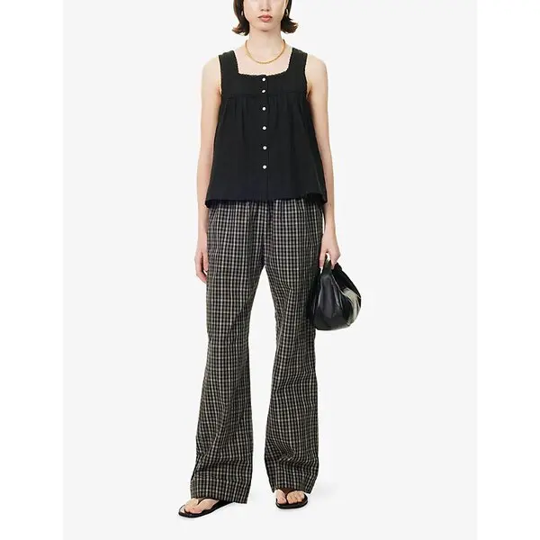 SKALL STUDIO Clea Square-neck Cotton Top
