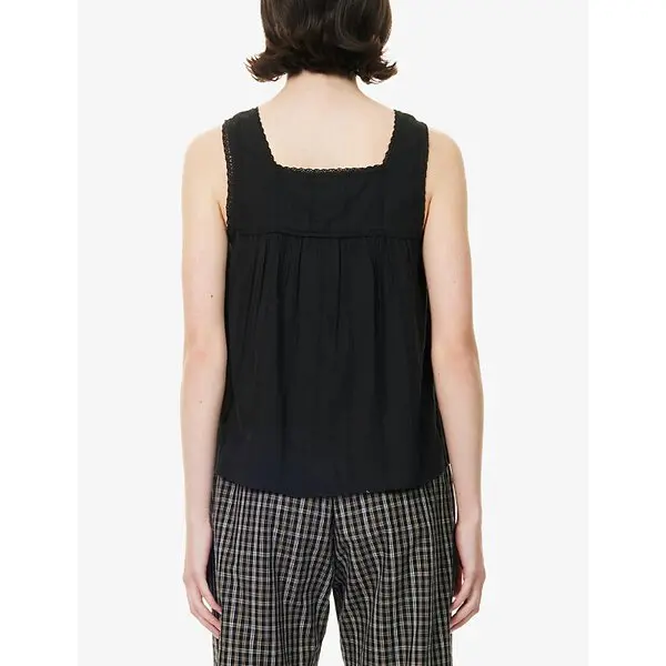 SKALL STUDIO Clea Square-neck Cotton Top