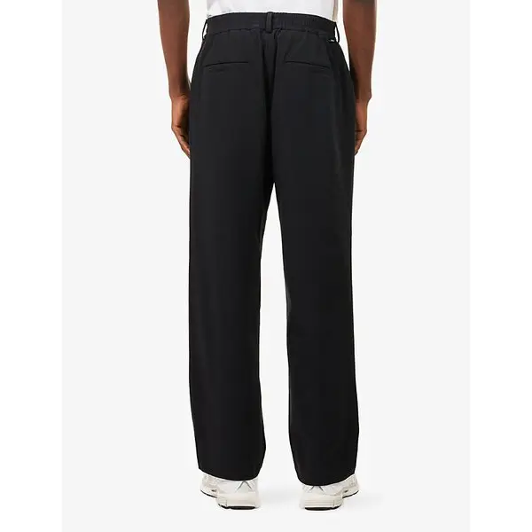 MALBON Magnolia Straight-leg Stretch-woven Trousers - Black