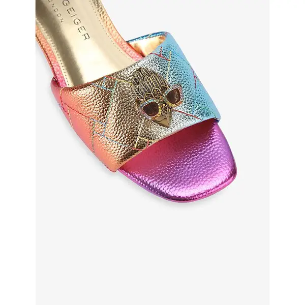 Kurt Geiger Kensington Metallic Flat Leather Sandals - Other