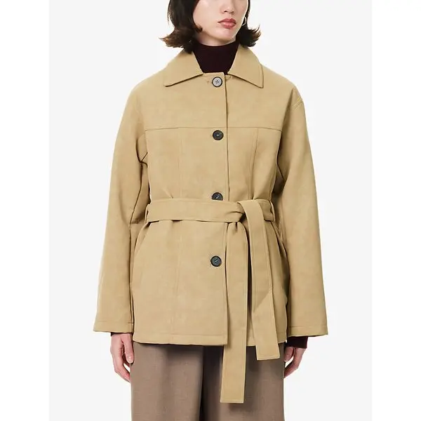 4TH & RECKLESS Rowena Belted Faux-leather Jacket