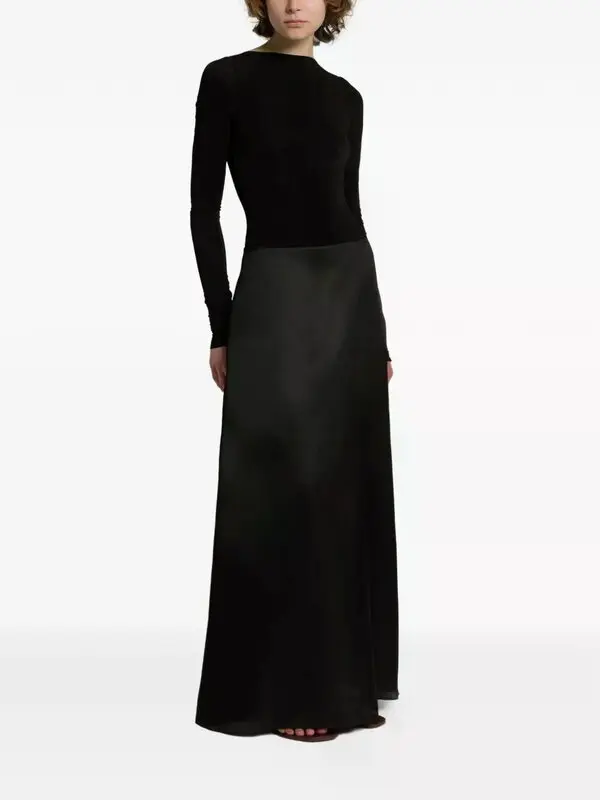 Alberta Ferretti A-line Maxi Skirt - Black
