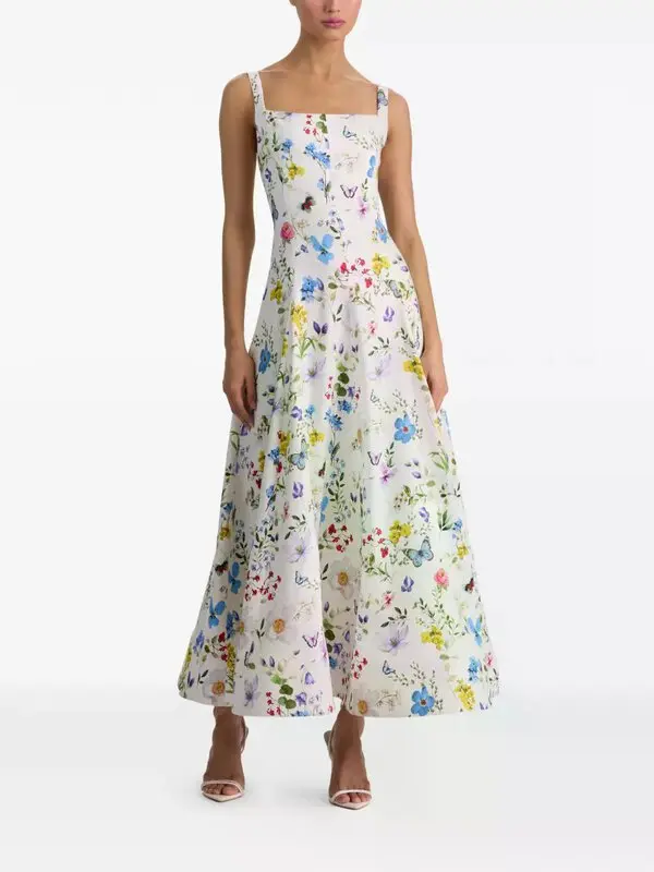 Alice + Olivia Polly Flared Midi Dress