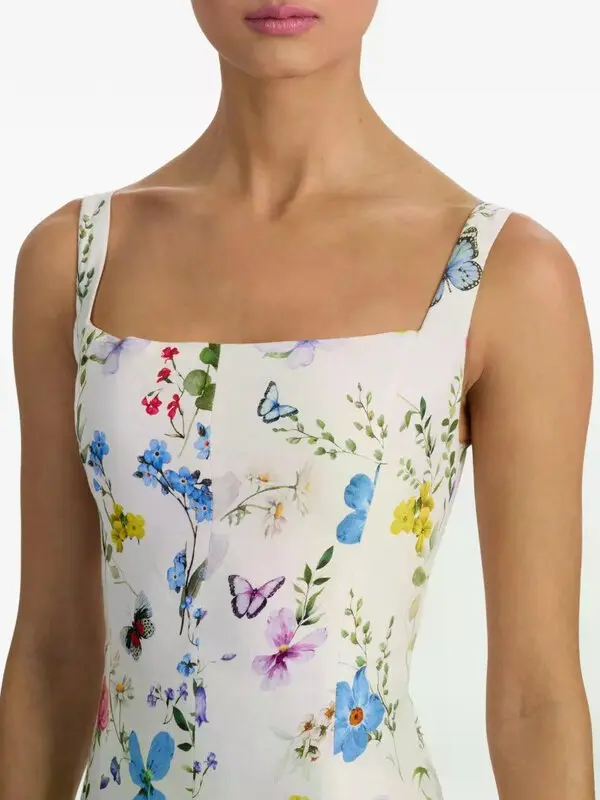 Alice + Olivia Polly Flared Midi Dress