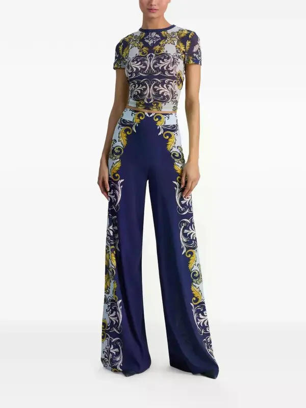 Alice + Olivia Athena Wide-leg Trousers - Blue