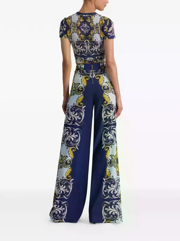 Alice + Olivia Athena Wide-leg Trousers - Blue