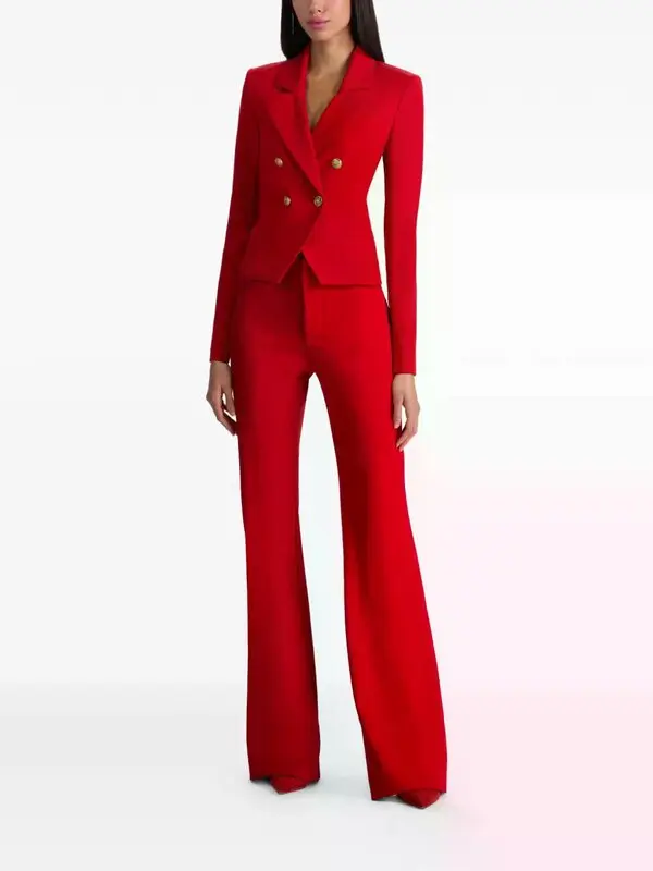 Alice + Olivia Sable Double-breasted Cropped Blazer