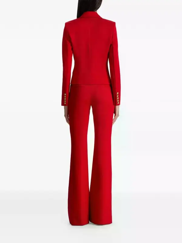 Alice + Olivia Sable Double-breasted Cropped Blazer
