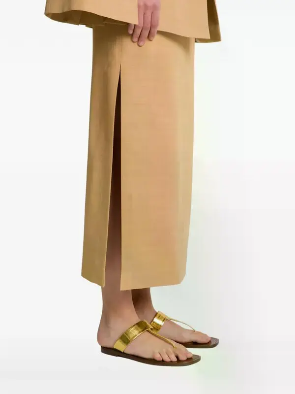 Alberta Ferretti Side-slit Midi Skirt