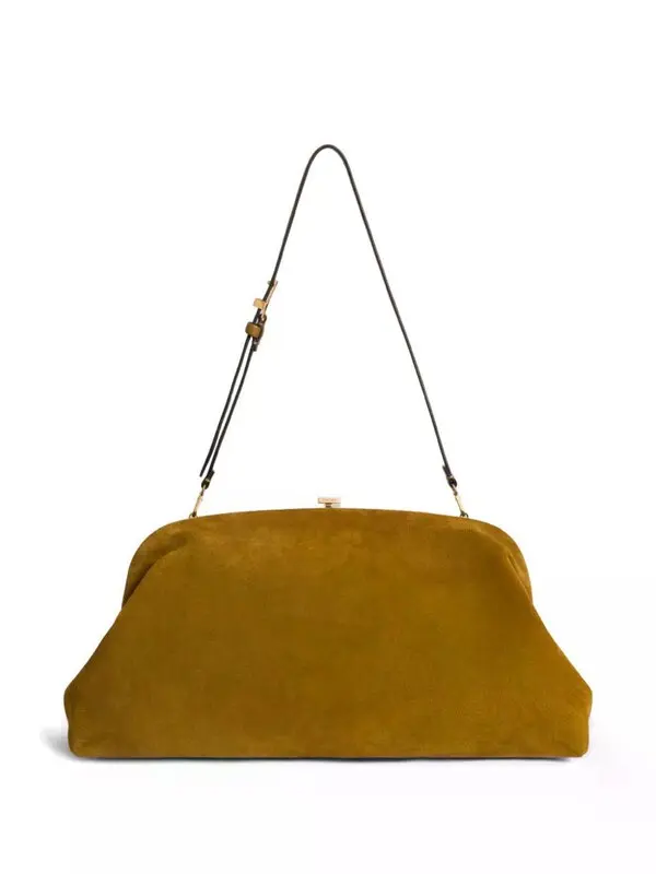 Alberta Ferretti Suede Clutch With Detachable Strap - Green