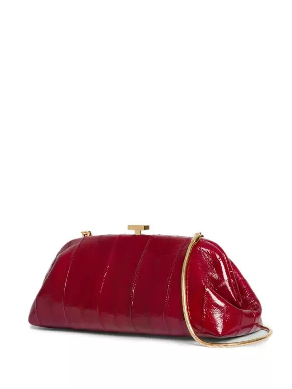 Alberta Ferretti Panelled Top-handle Clutch - Red