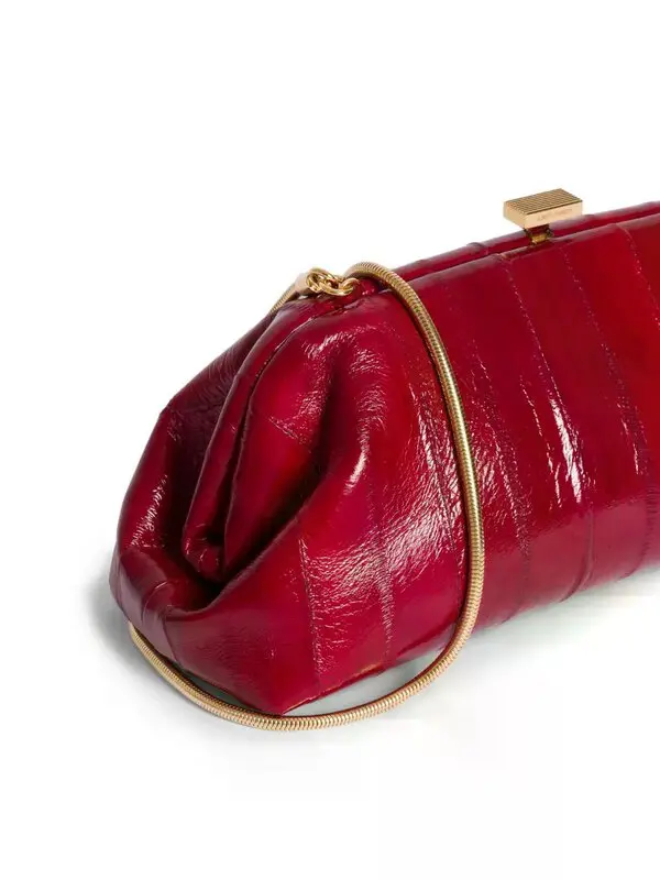 Alberta Ferretti Panelled Top-handle Clutch - Red