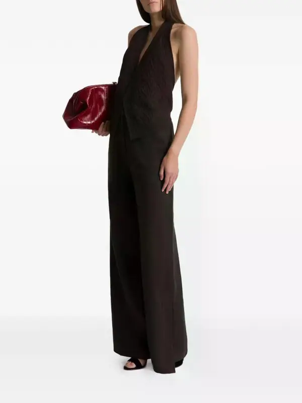 Alberta Ferretti Quilted Halterneck Waistcoat - Brown