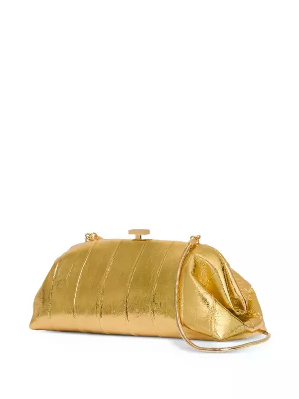 Alberta Ferretti Quilted Chain Clutch - Gold