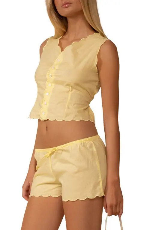 MONTCE Scalloped Cotton Cover-up Vest