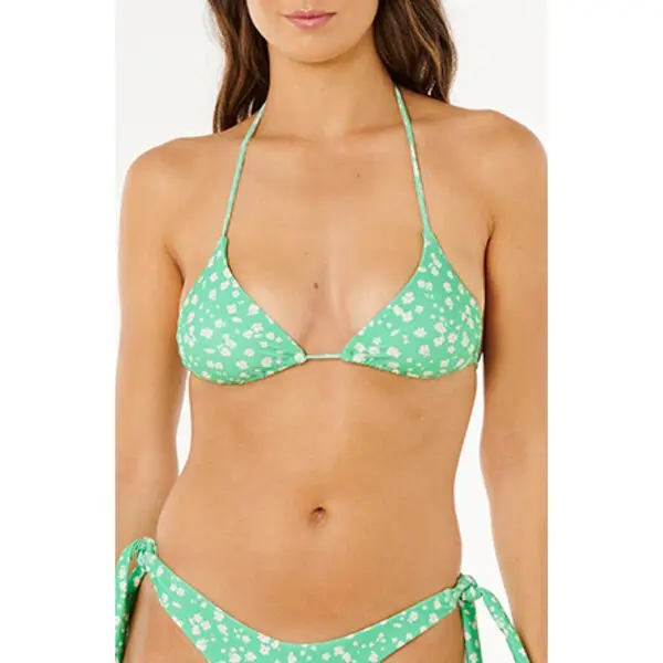 Rip Curl Surf Slider Triangle Bikini Top - Light Green