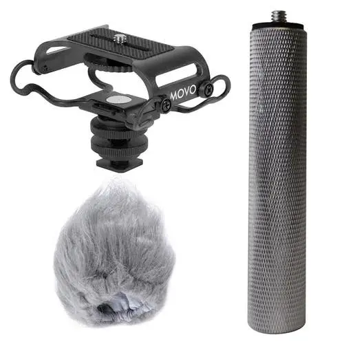MOVO Aek-z4 Audio Enhancement Kit For The Zoom H4n, H5, H6, Tascam Dr-40, Dr-05 - Black