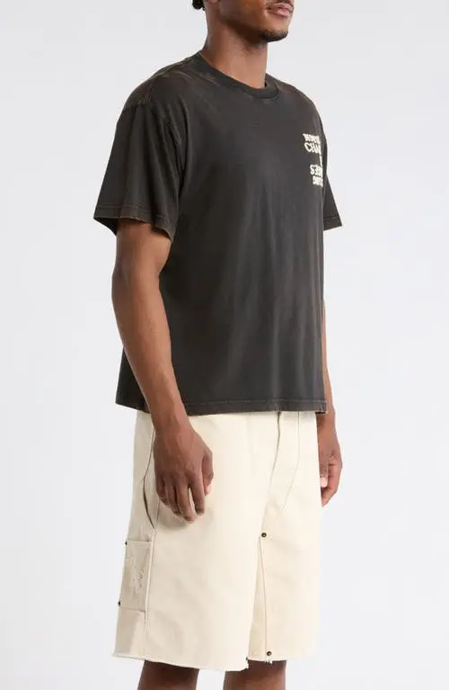 HONOR THE GIFT Nothing Changes Cotton Graphic T-shirt - Black