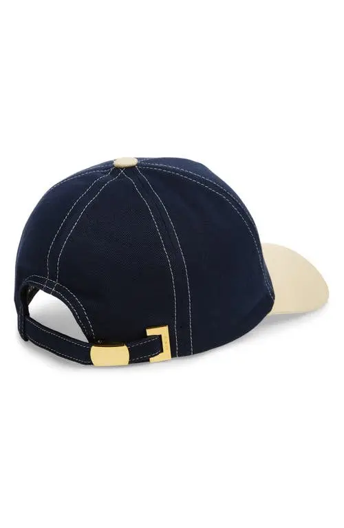 Balmain Club Logo Cotton Twill Baseball Cap