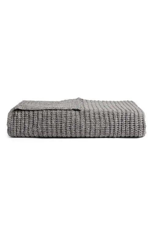 PARACHUTE Marled Cotton Throw Blanket - Pebble