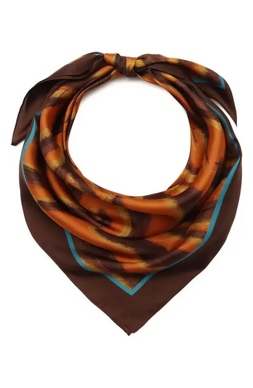 Kurt Geiger Tiger Square Scarf - Hawaiian Sunset