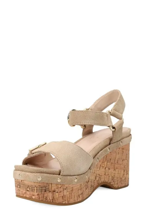 Pelle Moda Ciana Platform Wedge Sandal - Ecru