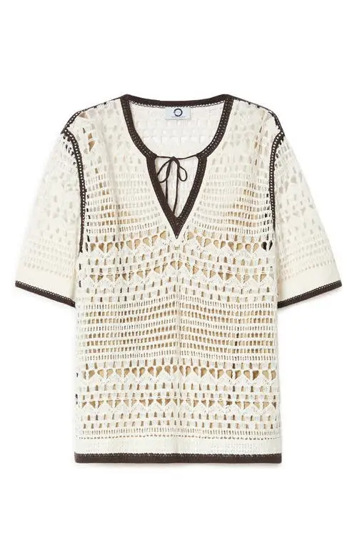 Marina Rinaldi Garza Crochet Sweater