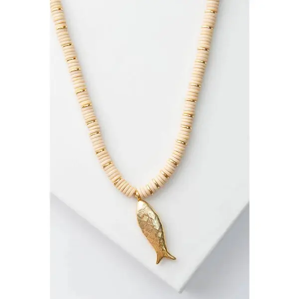 NOONDAY Heishi Catch Necklace - Gold