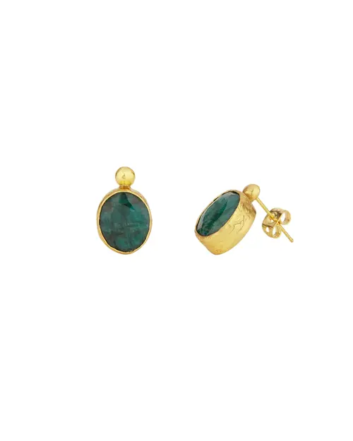 OTTOMAN HANDS Siena Stud Earrings - Emerald
