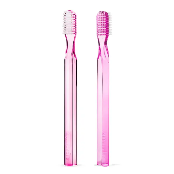 SUPERSMILE 2-pack New Generation 45° Patented Long Toothbrush - Pink