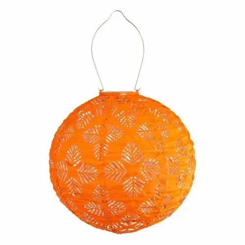 ALLSOP HOME & GARDEN Soji Stellabrights Geo Palm Solar Lantern - Clementine