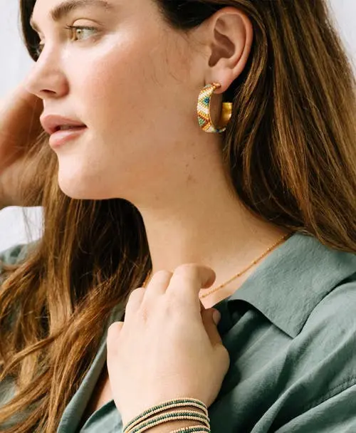 NOONDAY Beaded Hoop Earrings