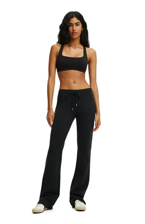 Cotton:on Active Stretch Modal Fleece Bootleg Sweatpant - Black