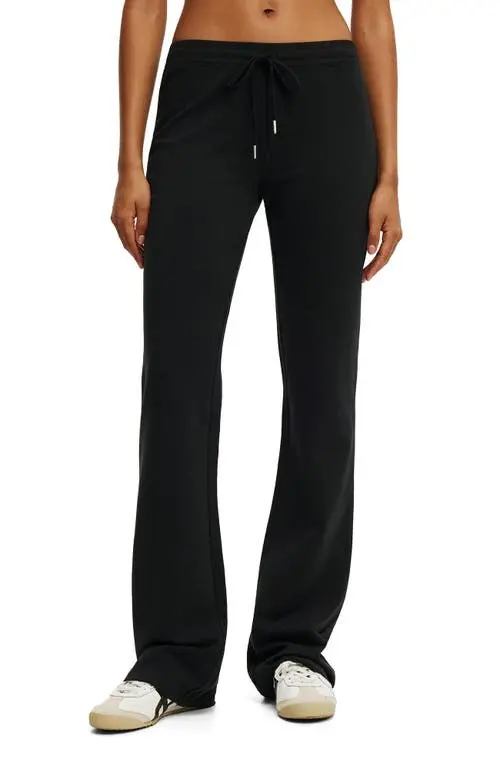 Cotton:on Active Stretch Modal Fleece Bootleg Sweatpant - Black