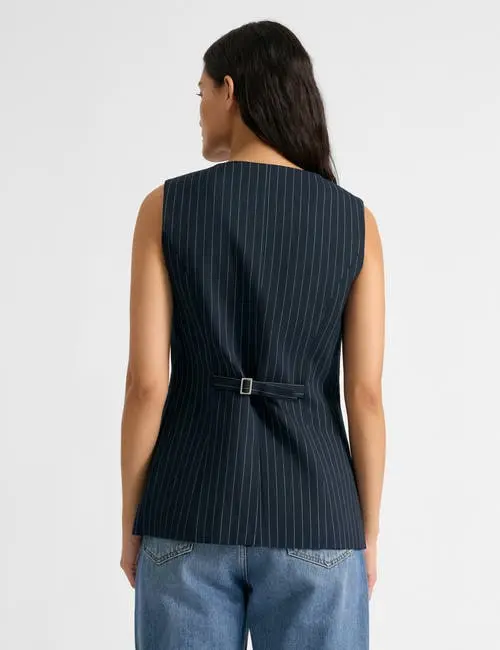 ALBARAY Pinstripe Tailored Waistcoat