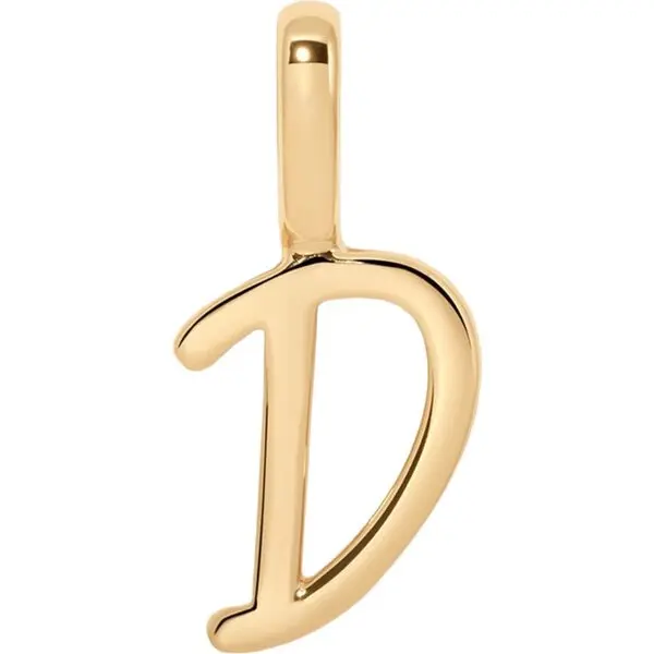 MADE BY MARY Script Initial Charm In Gold Vermeil - Gold Vermeil Initial D