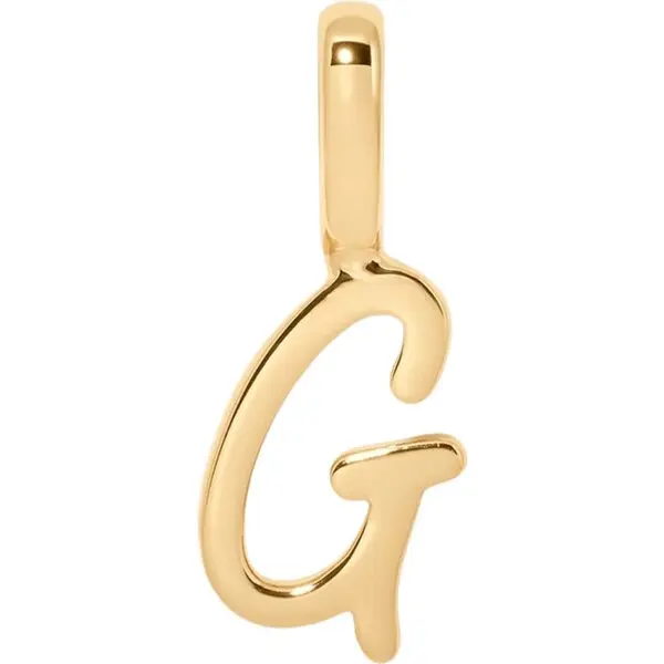 MADE BY MARY Script Initial Charm In Gold Vermeil - Gold Vermeil Initial G