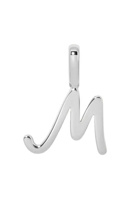 MADE BY MARY Script Initial Charm - Silver Initial M