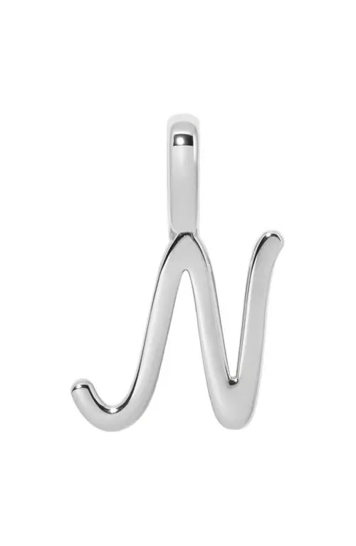MADE BY MARY Script Initial Charm - Silver Initial N