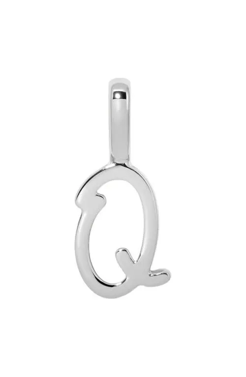 MADE BY MARY Script Initial Charm - Silver Initial Q