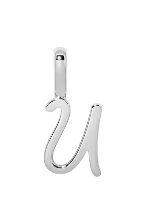MADE BY MARY Script Initial Charm - Silver Initial U