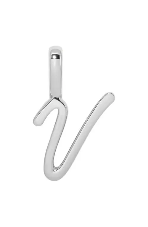 MADE BY MARY Script Initial Charm - Silver Initial V